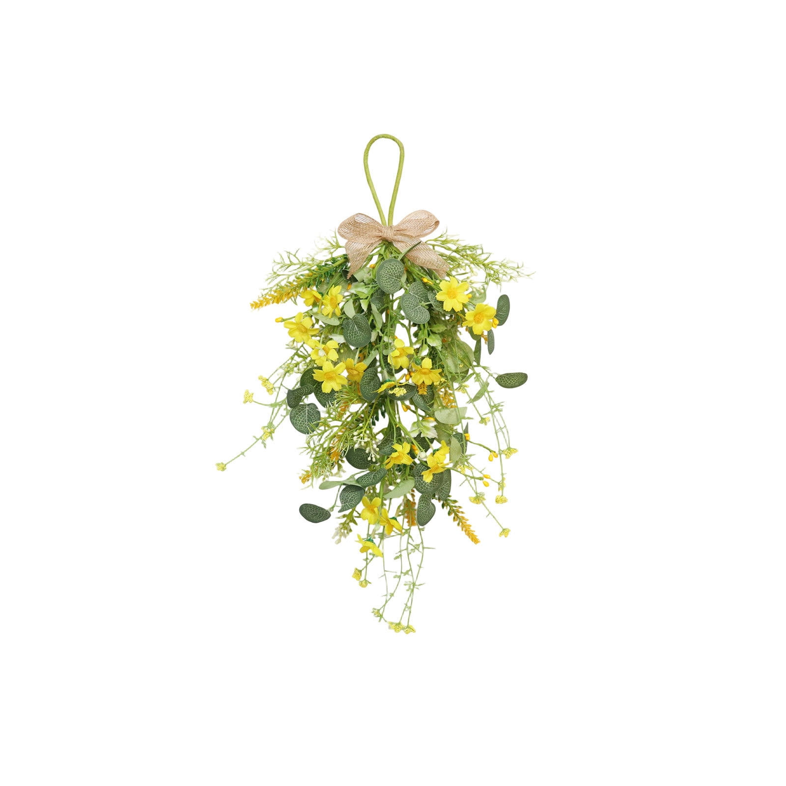 Artificial Floral Wreath, Hanging Garland, Spring Teardrop Wreath for ...