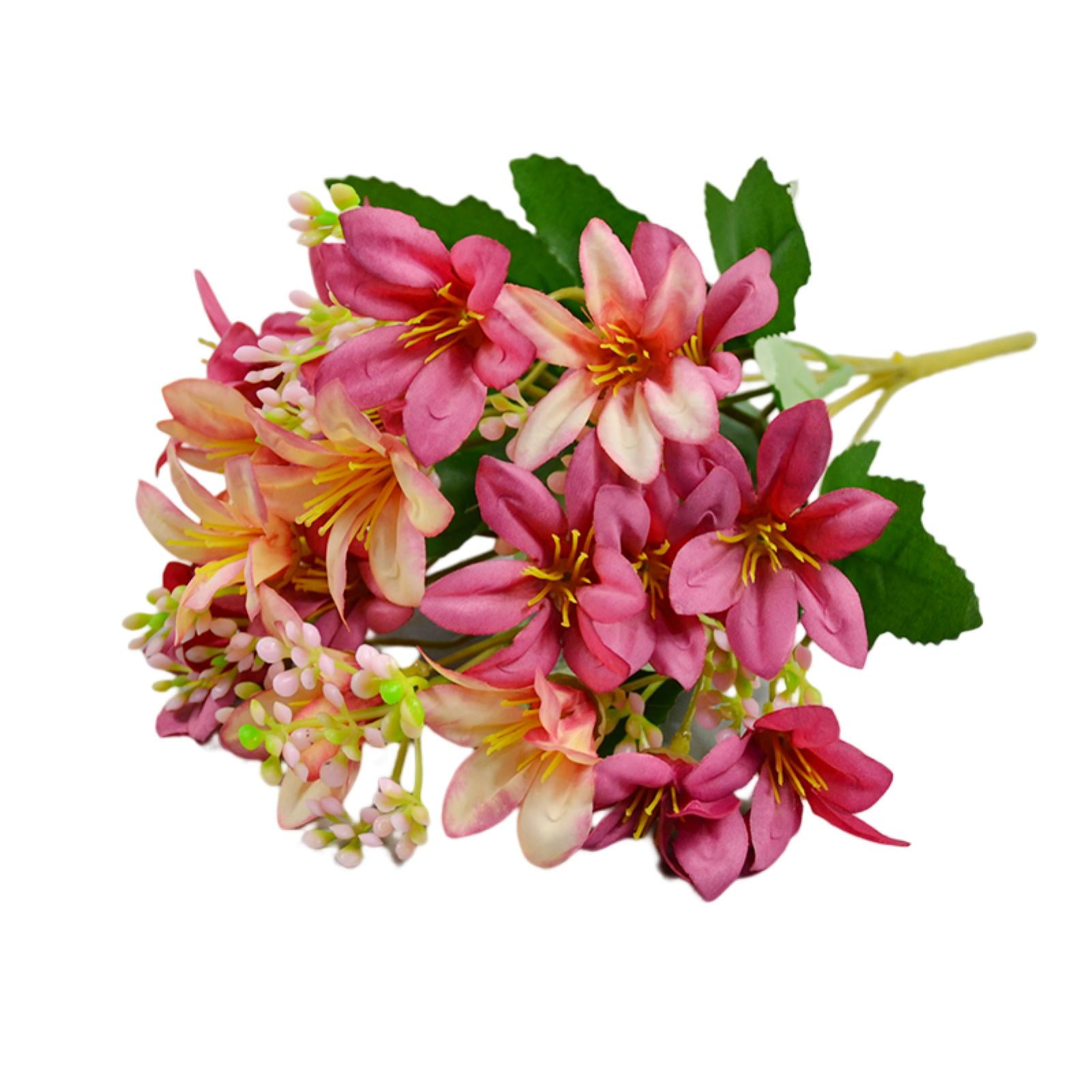 Artificial Flower 18 Forks Realistic Vivid Floral Arrangement Table ...