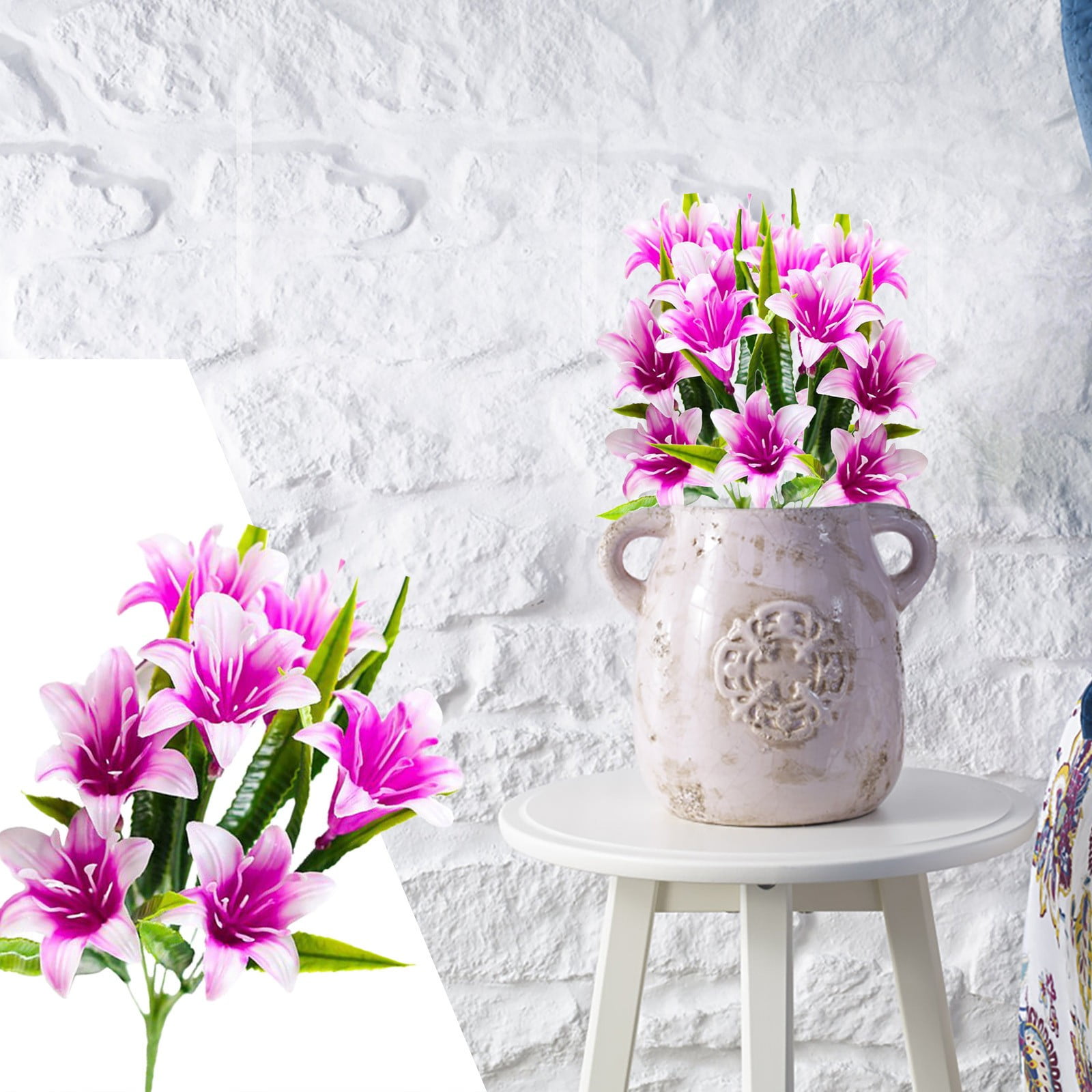 Artificial Flower A Red Lotus Color A Plastic (1*Simulation Flower ...