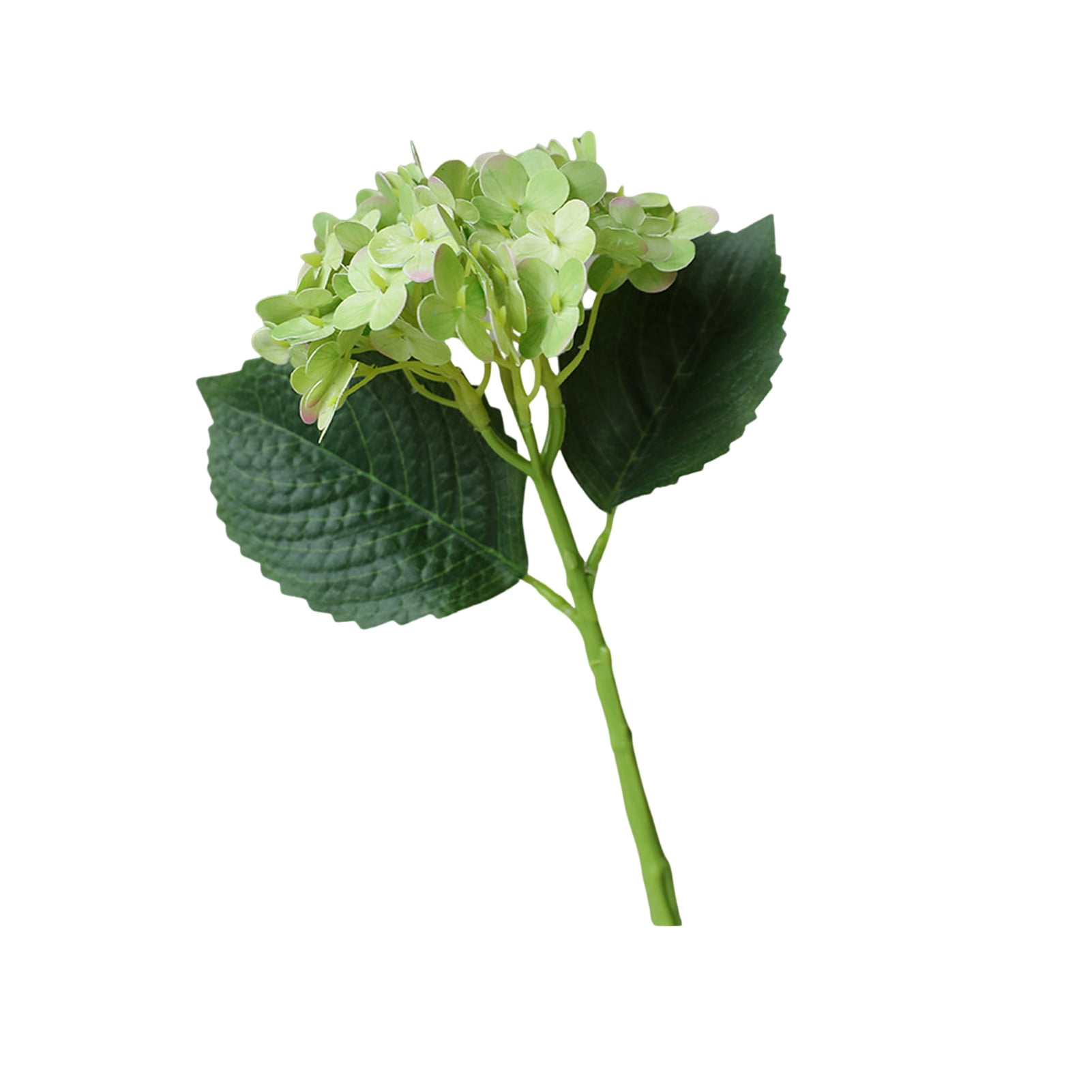 Artificial Flower Artificial Hydrangea with Green Leaves Realistic Fake ...
