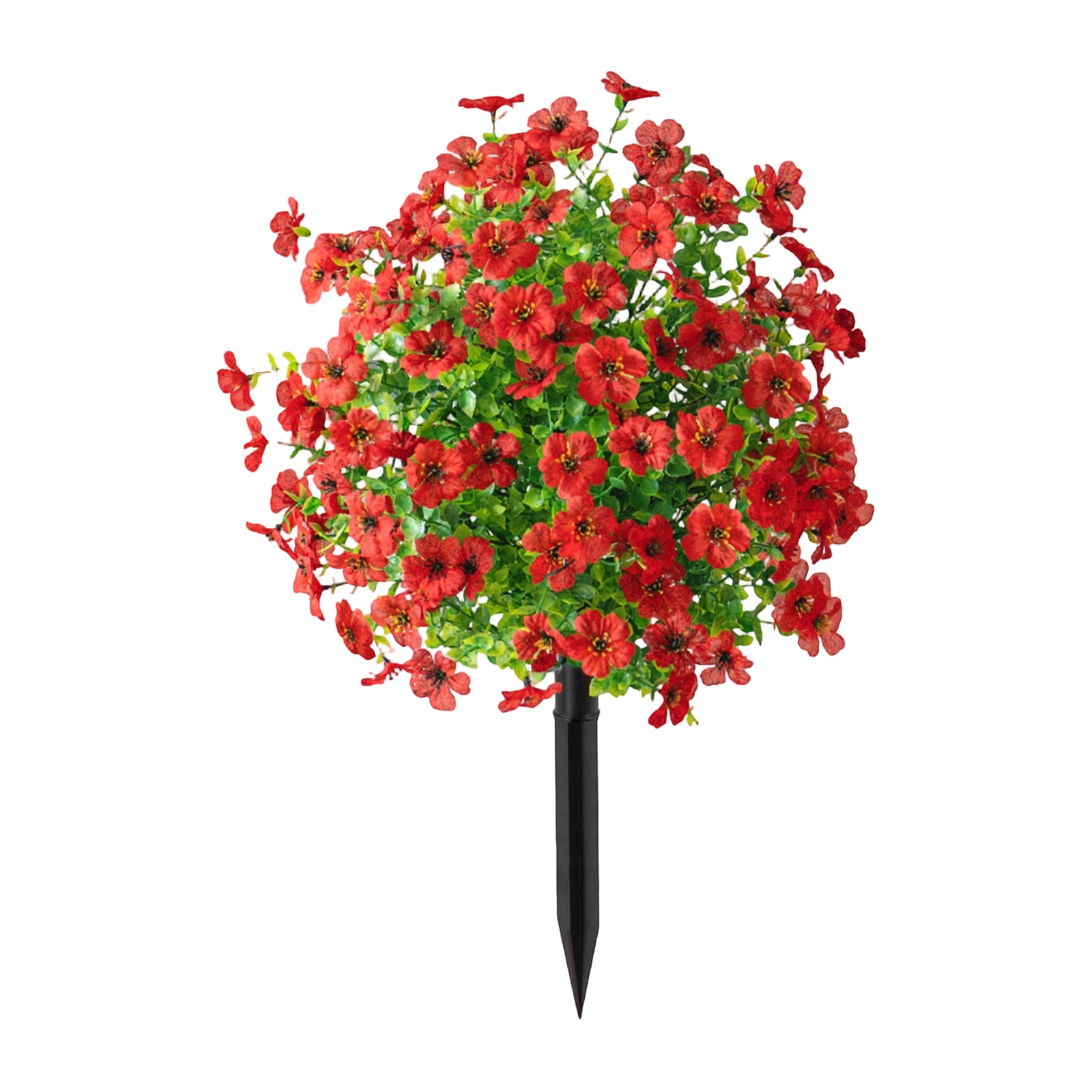 Artificial Flower Ball Outdoor Garden Decor Yard Stake Floral Lawn ...