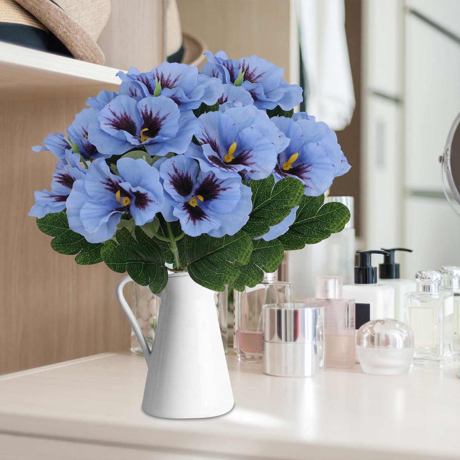 **Artificial Flower Basket - Realistic Silk Floral Arrangement for Home ...