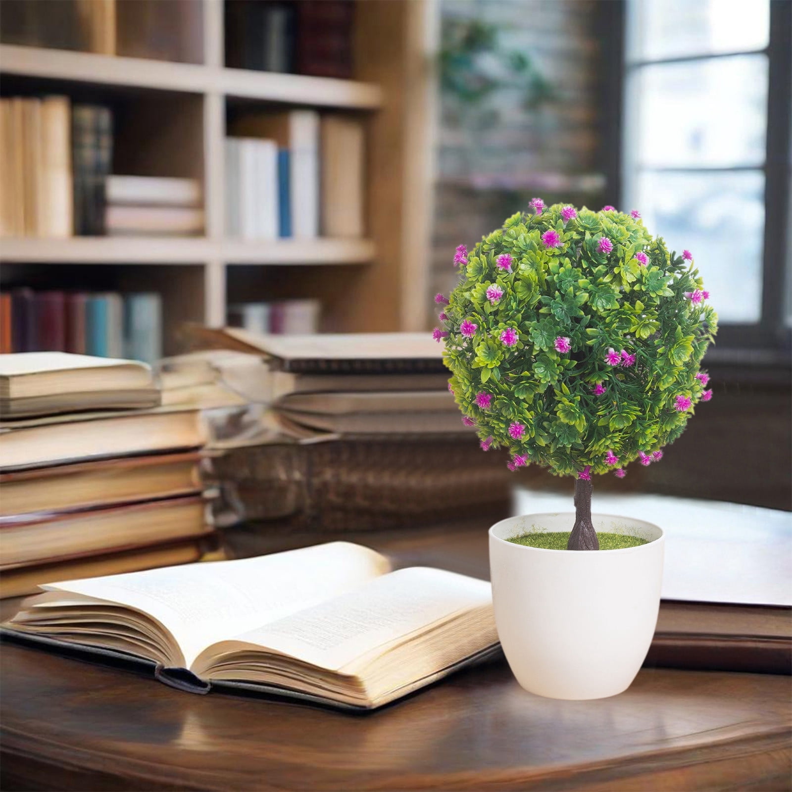 Artificial Flower Bouquet Arrangement | Faux Potted Plant for Indoor ...