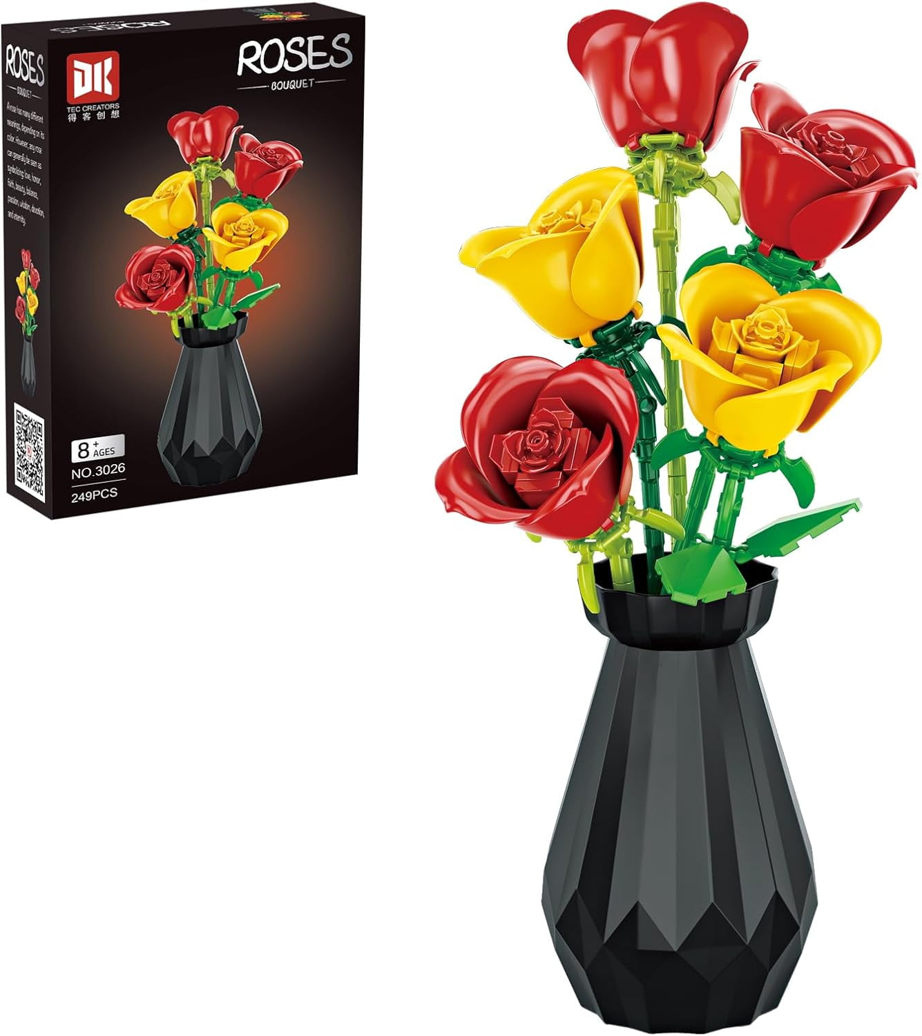 Artificial Flower Bouquet Building Set for Adult,Mini Plant Bonsai Tree ...