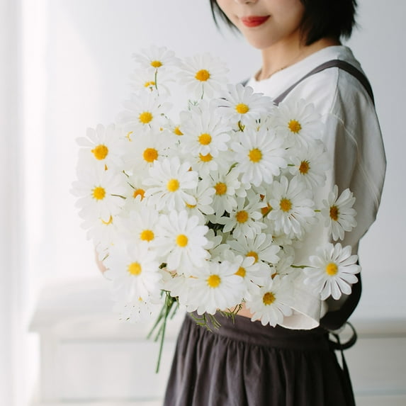 Artificial Flower Bouquet Decorative Realistic Fake Flower Bouquet Silk ...