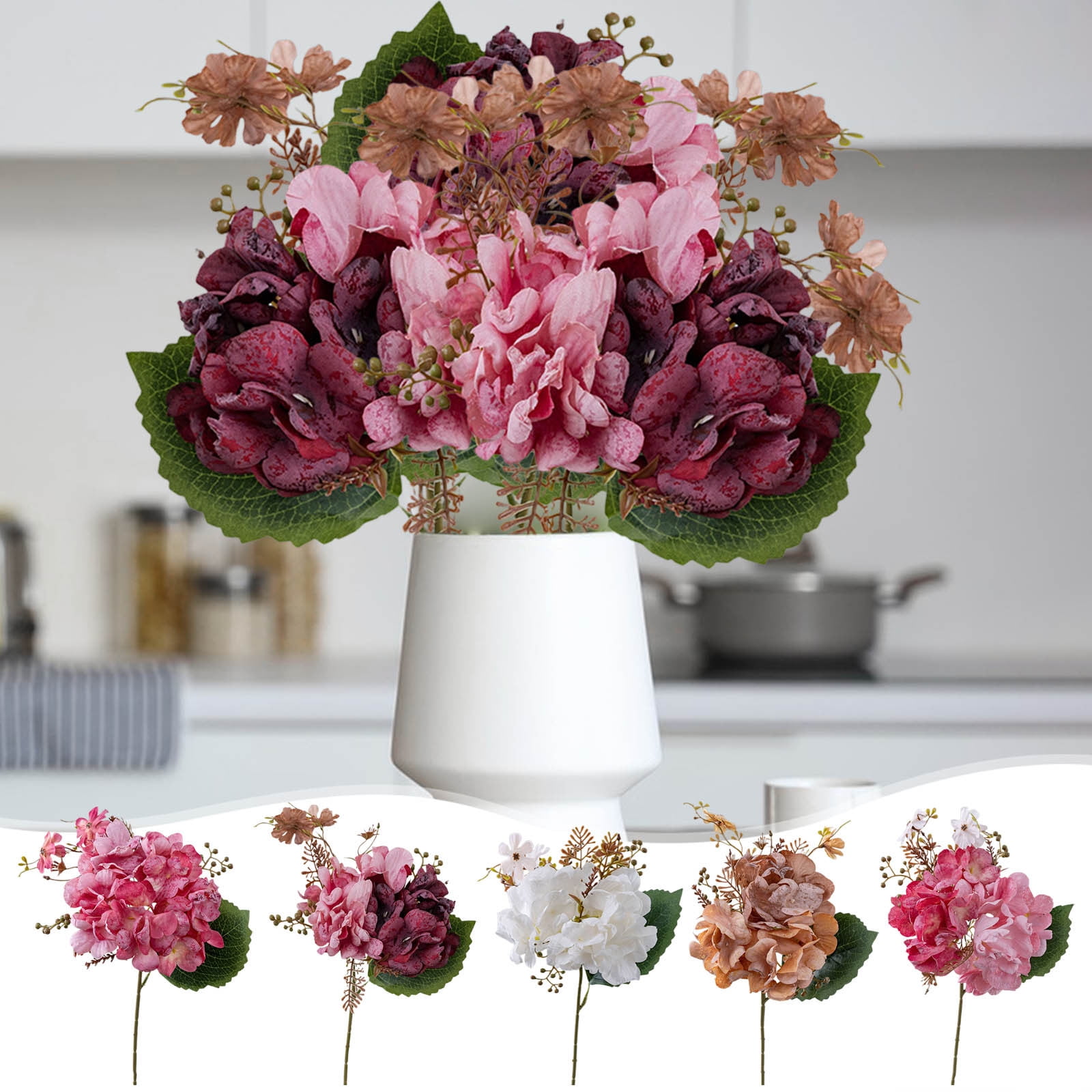 Artificial Flower Bouquet | Faux Silk Flowers for Home Décor ...