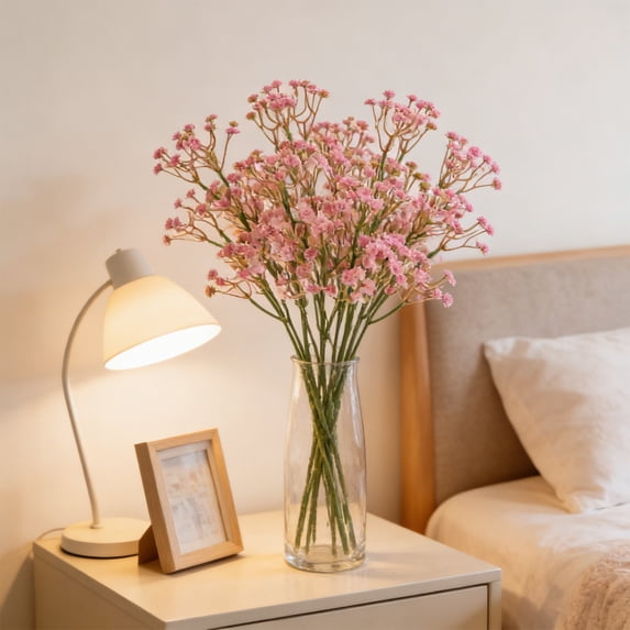 Artificial Flower Bouquet Realistic 's Breath Plastic Arrangement ...