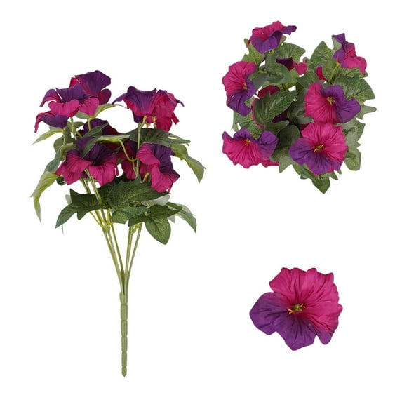 Artificial Flower Bouquet Violet | Silk Printed Spring Grass | Plastic ...