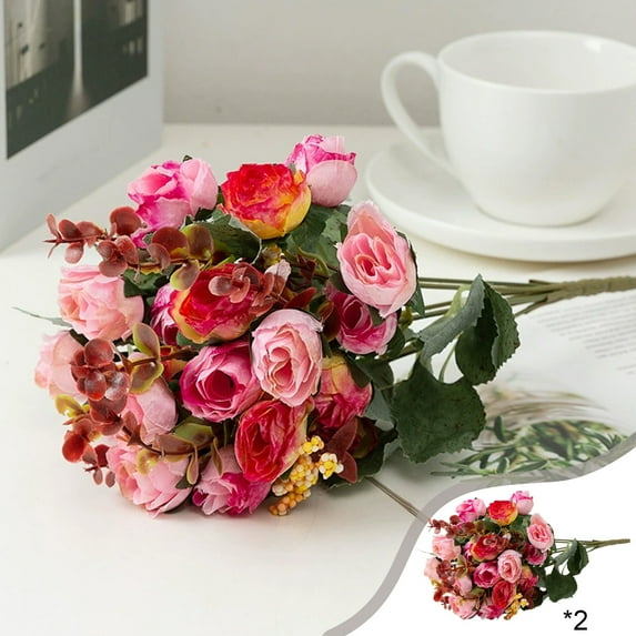 Artificial Flower Bouquet for Wedding Centerpiece, Realistic Plastic ...