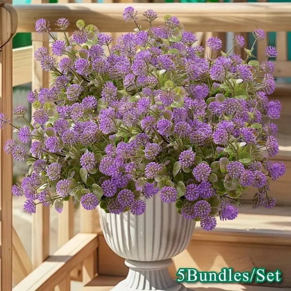 Artificial Flower Bouquets - 5 Bouquets of Seven-Pointed Holly, Baby's ...