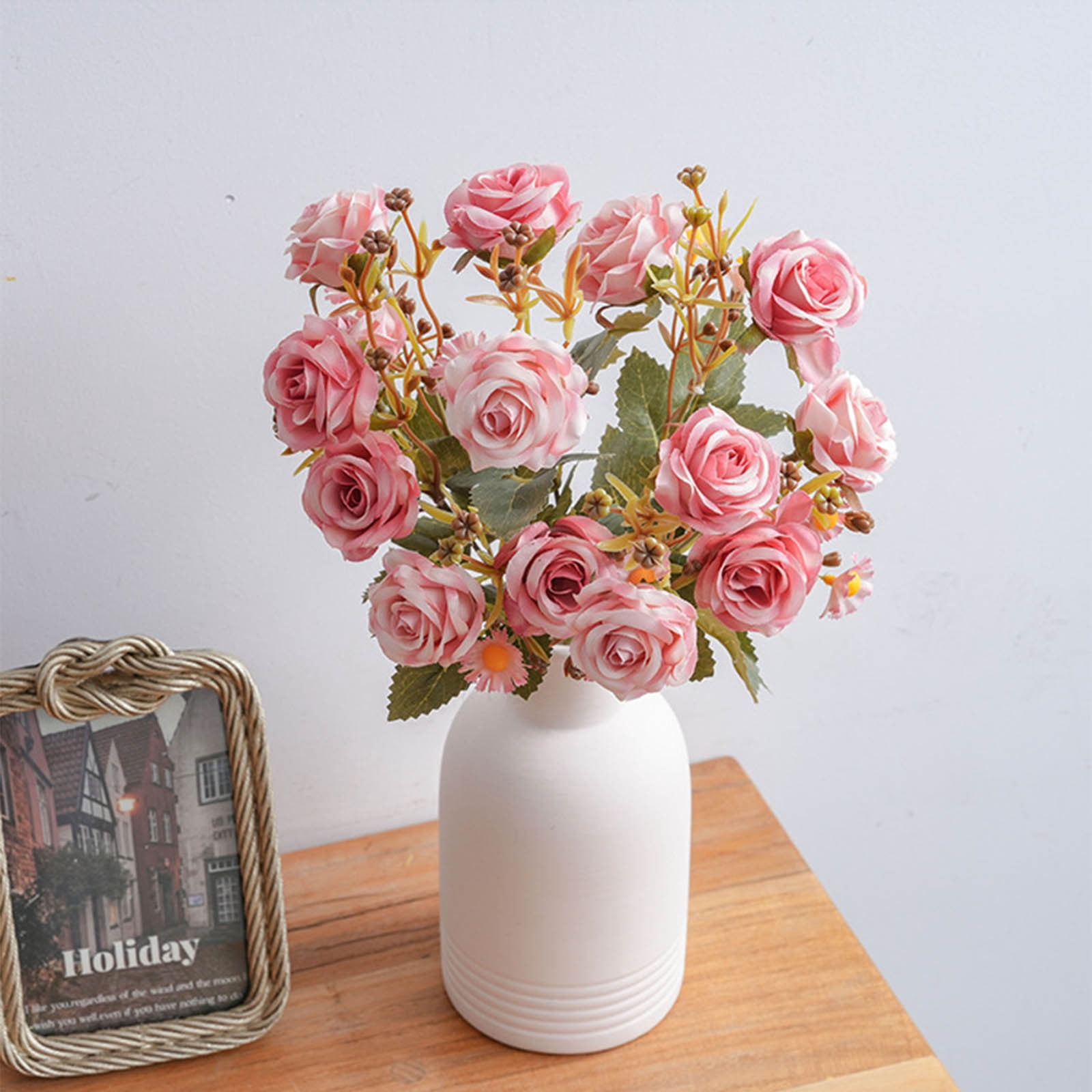 Artificial Flower Bouquets Clearance! 16.5 Inch Realistic Fake Flowers ...