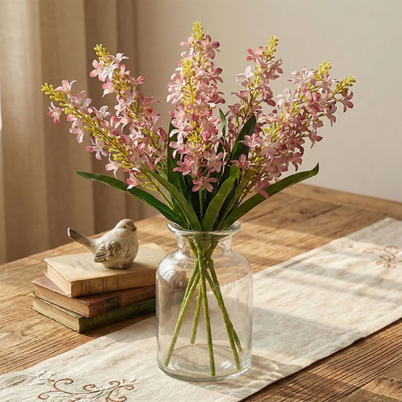 Artificial Flower Bouquets Hyacinths & Delphiniums - Realistic Faux ...