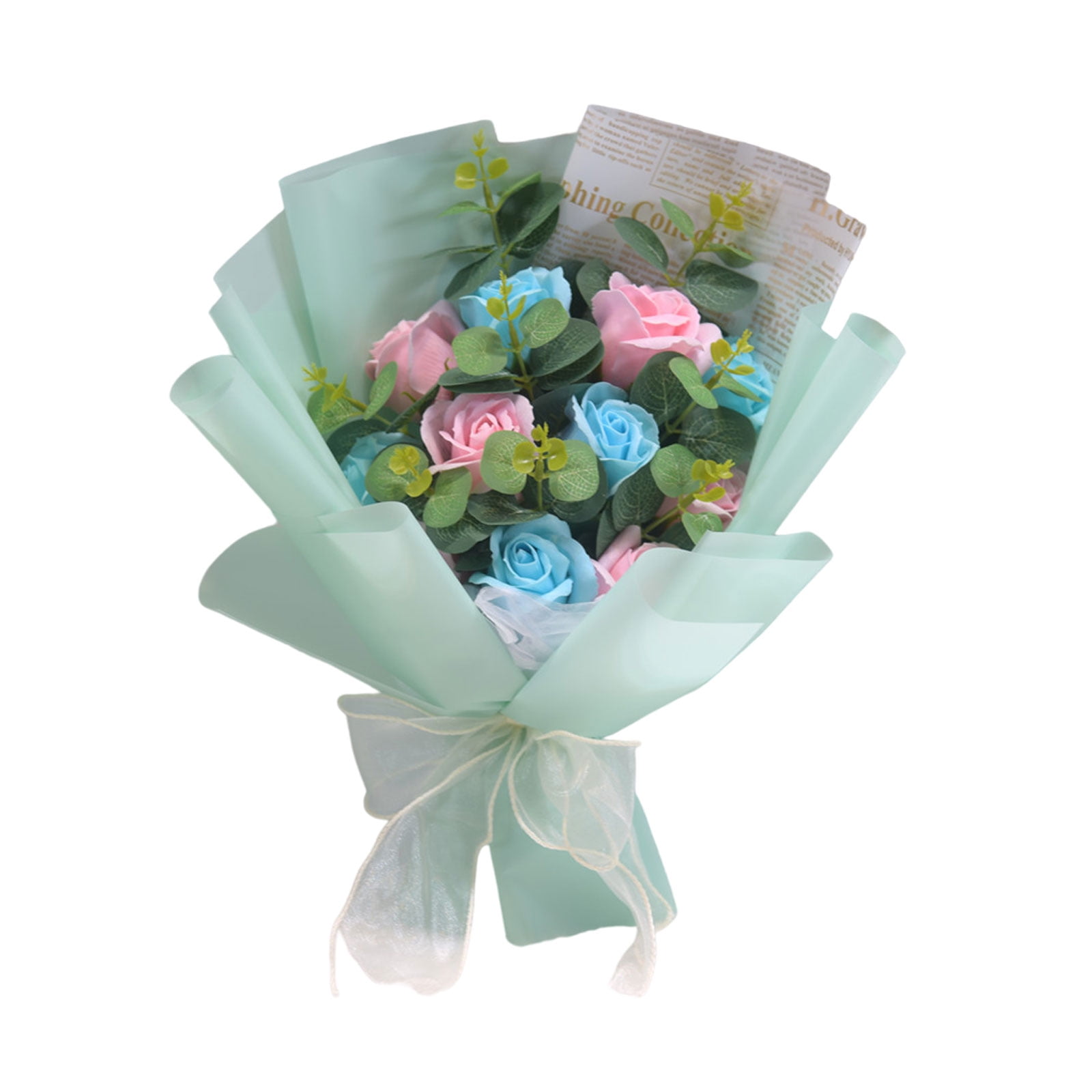 Artificial Flower Bouquets Soap Petals Flower Realistic Rose Bouquets ...