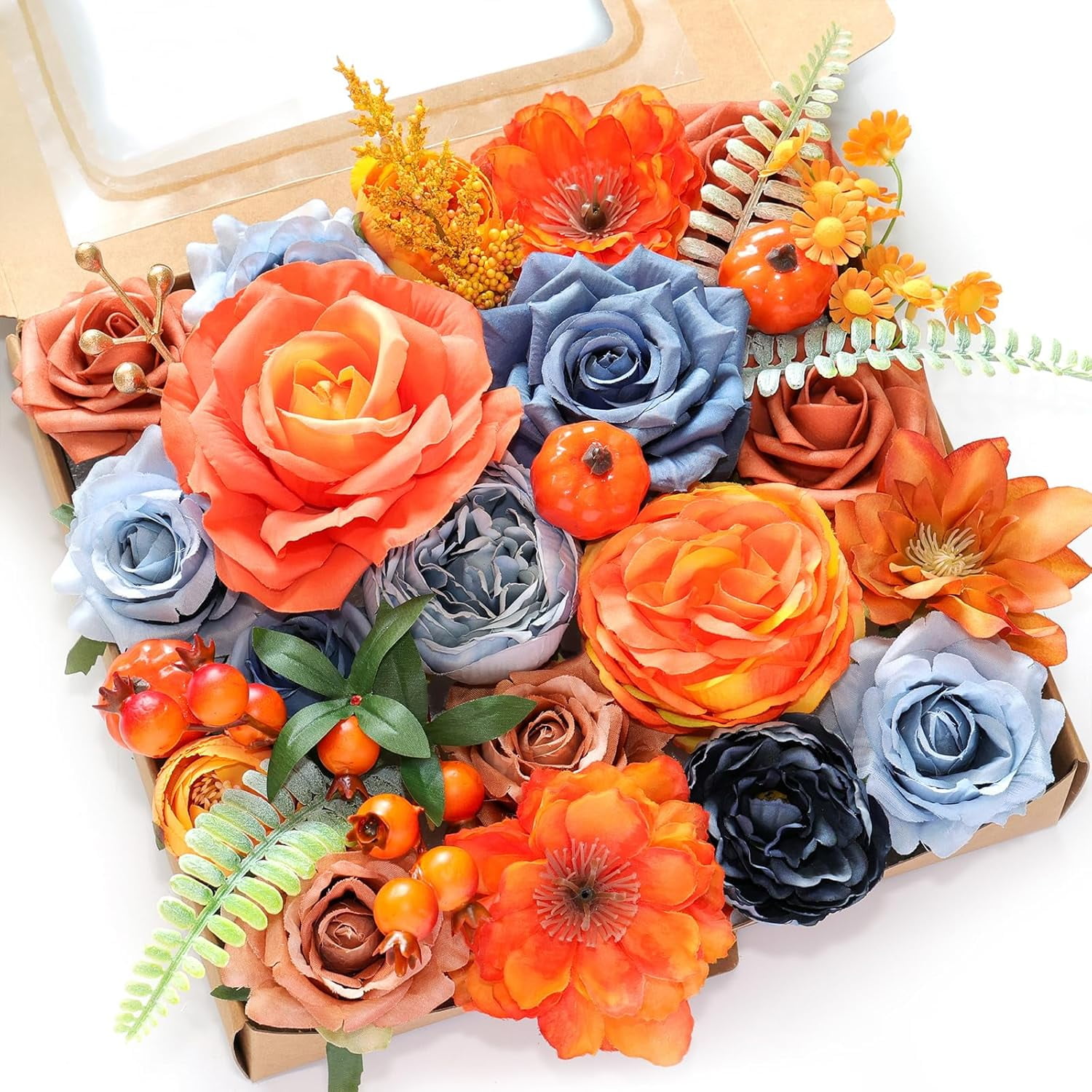 Artificial Flower Box Set Silk DIY Center Cake Decoration Wedding ...