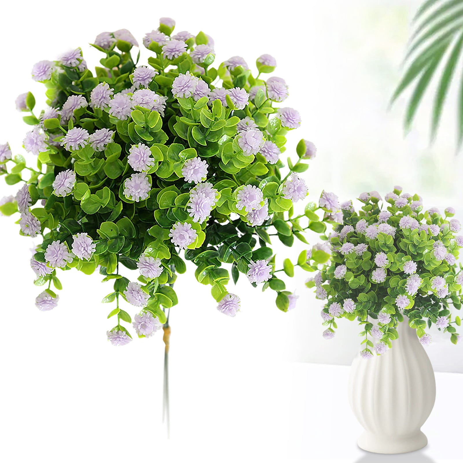 Artificial Flower Bundle Faux Floral Arrangement For Home Vase Table ...