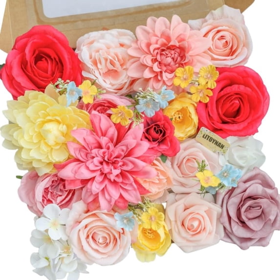 Artificial Flower Combo Box for DIY Wedding Bouquets Bridal Table ...