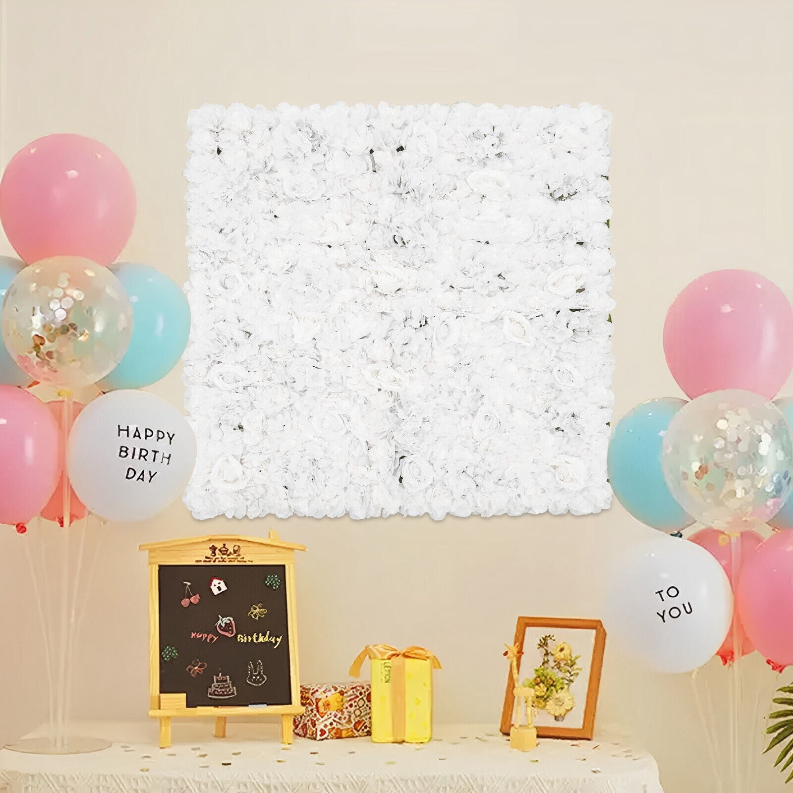 Artificial Flower DIY Wall Panel Wall Mat Silk Floral Wedding Party ...