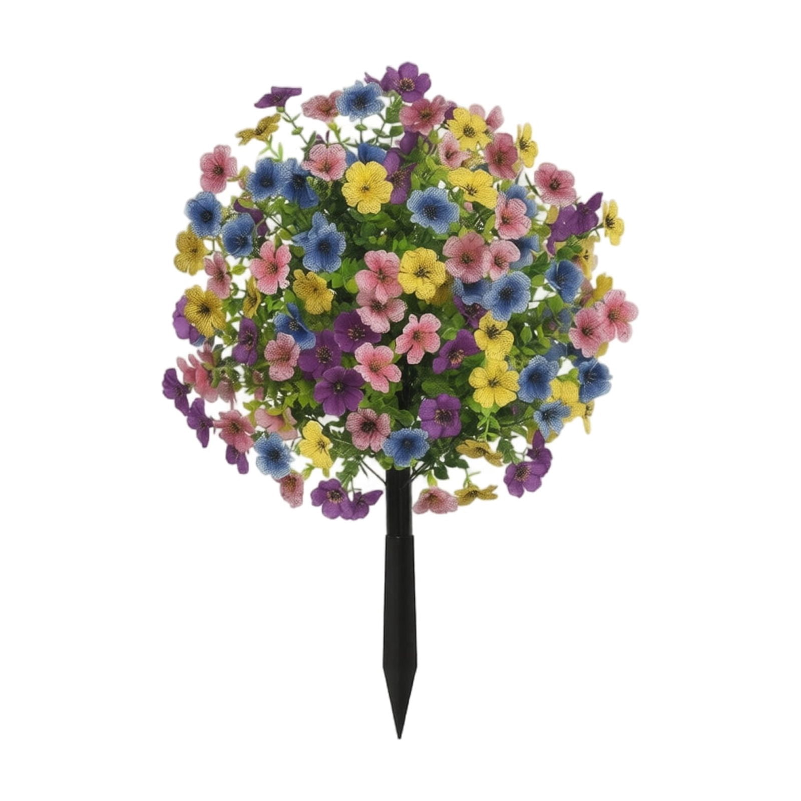 Artificial Flower Ground Stake Realistic Outdoor Decorative Faux Floral ...