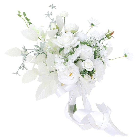 Artificial Flower Hand-made Silk Roses Holding Bouquets Wedding ...