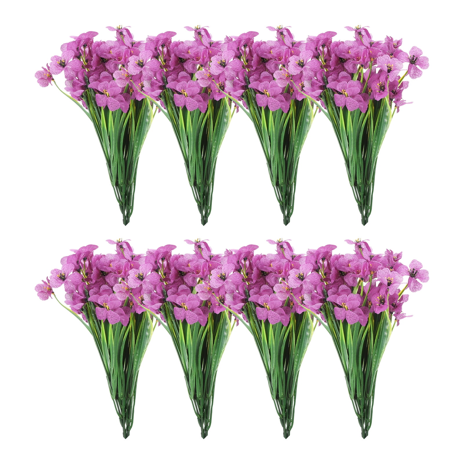 Artificial Flower Heads, Plastic Fake Plants Hydrangea Light Purple ...