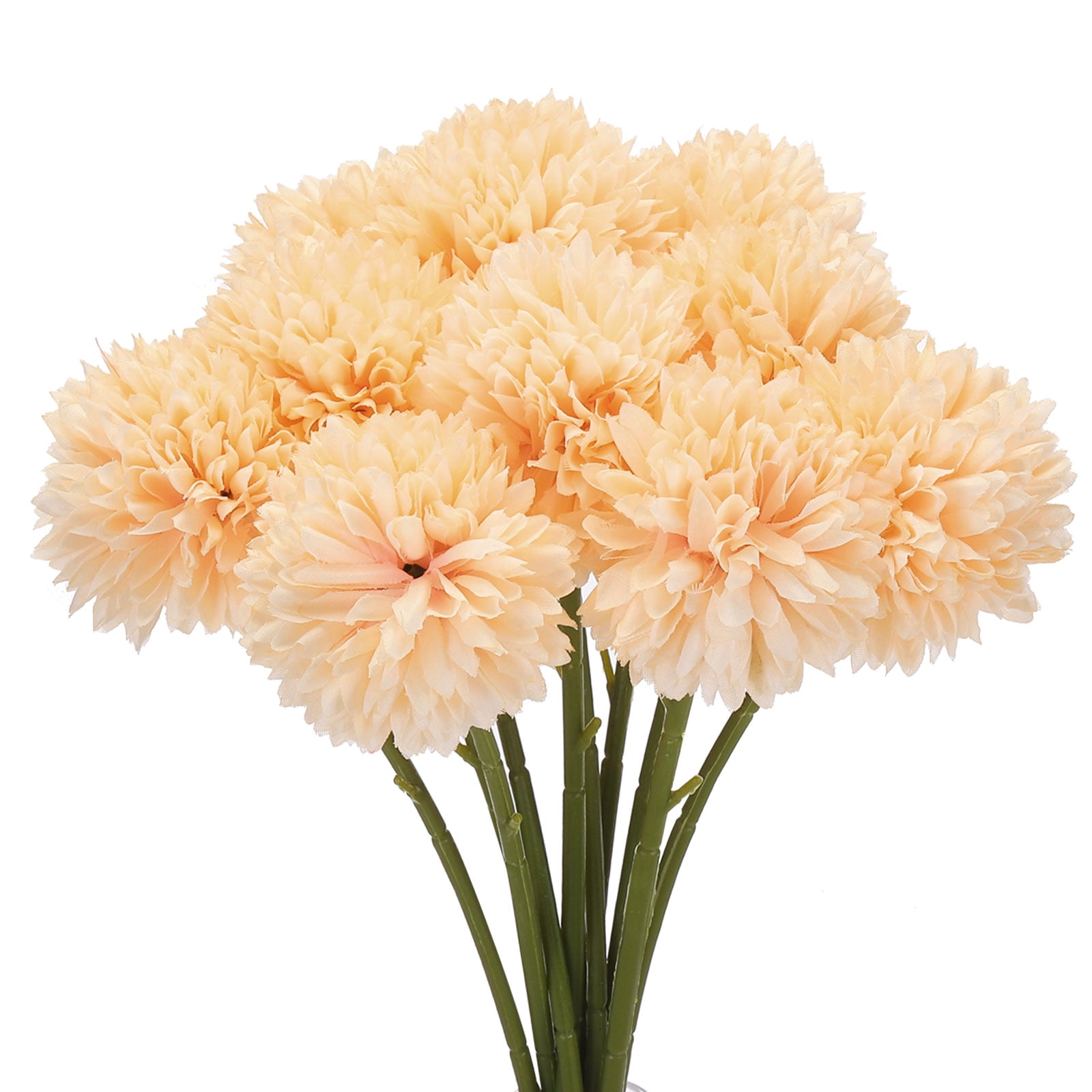 Artificial Flower Heads, Silk Chrysanthemum Hydrangea Champagne Color ...