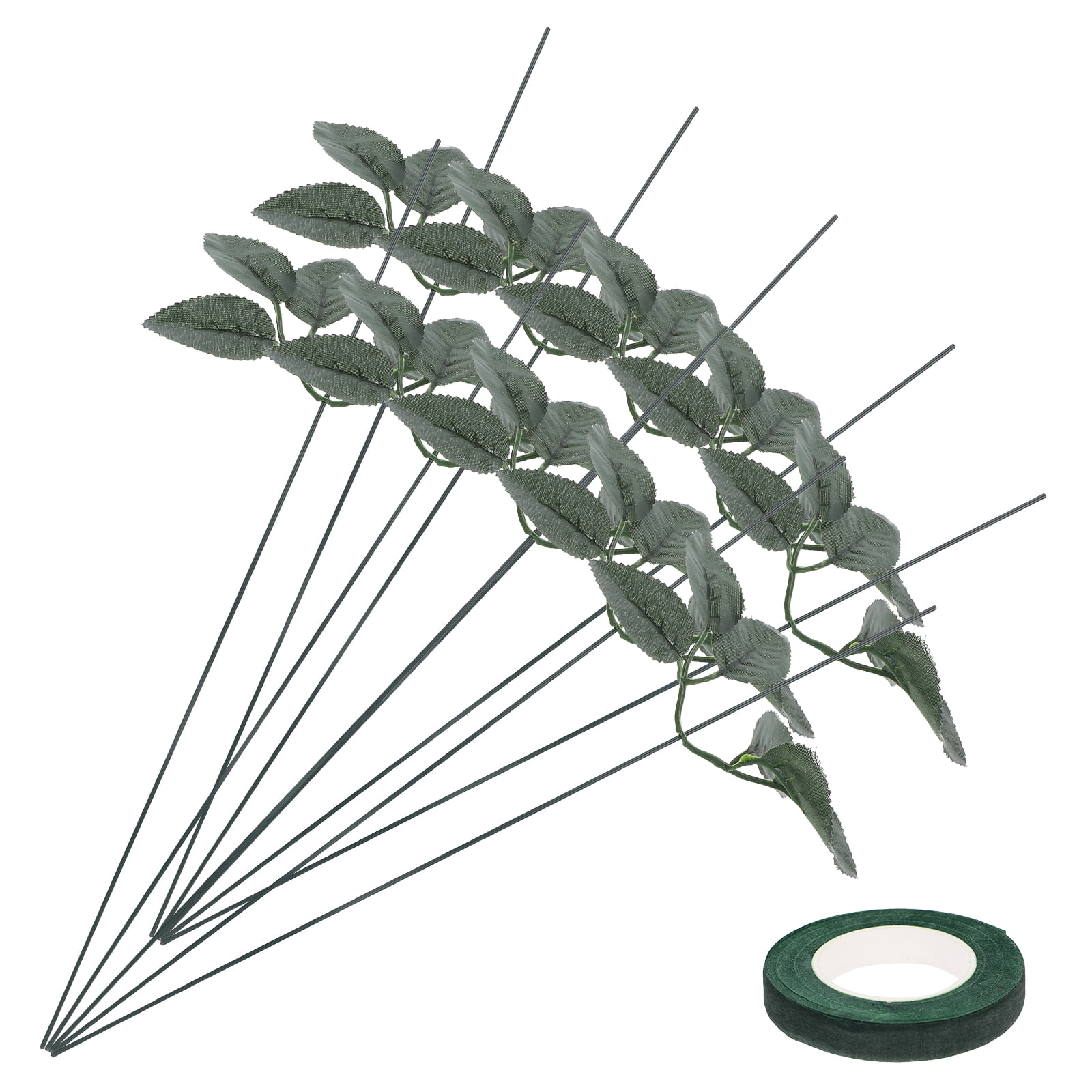 Artificial Flower Making Kit 20 Floral Stems 20 Artificial Green Leaves ...