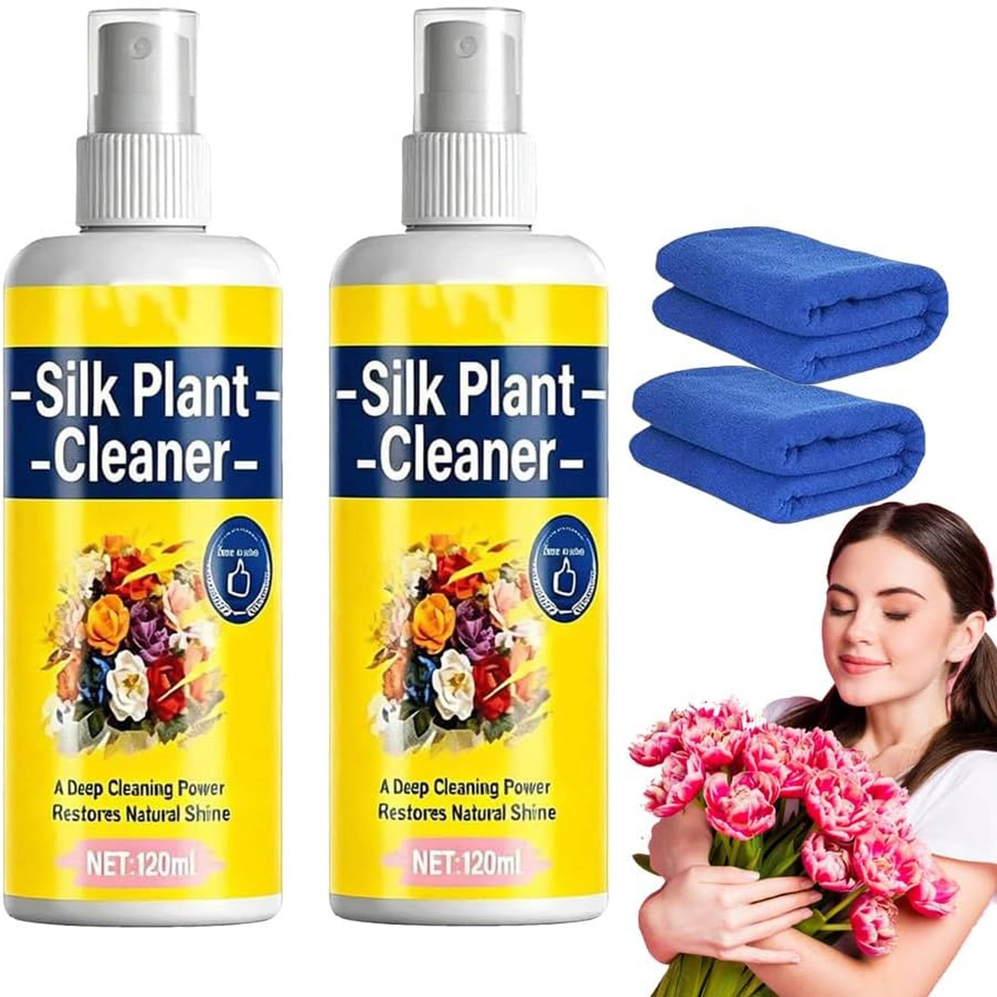 Artificial Flower & Plant Cleaner, Quick-Dry Silk Flower & Plant Dust ...
