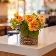 Artificial Flower Planter with Easter Eggs, Spring Floral Arrangement 6 ...