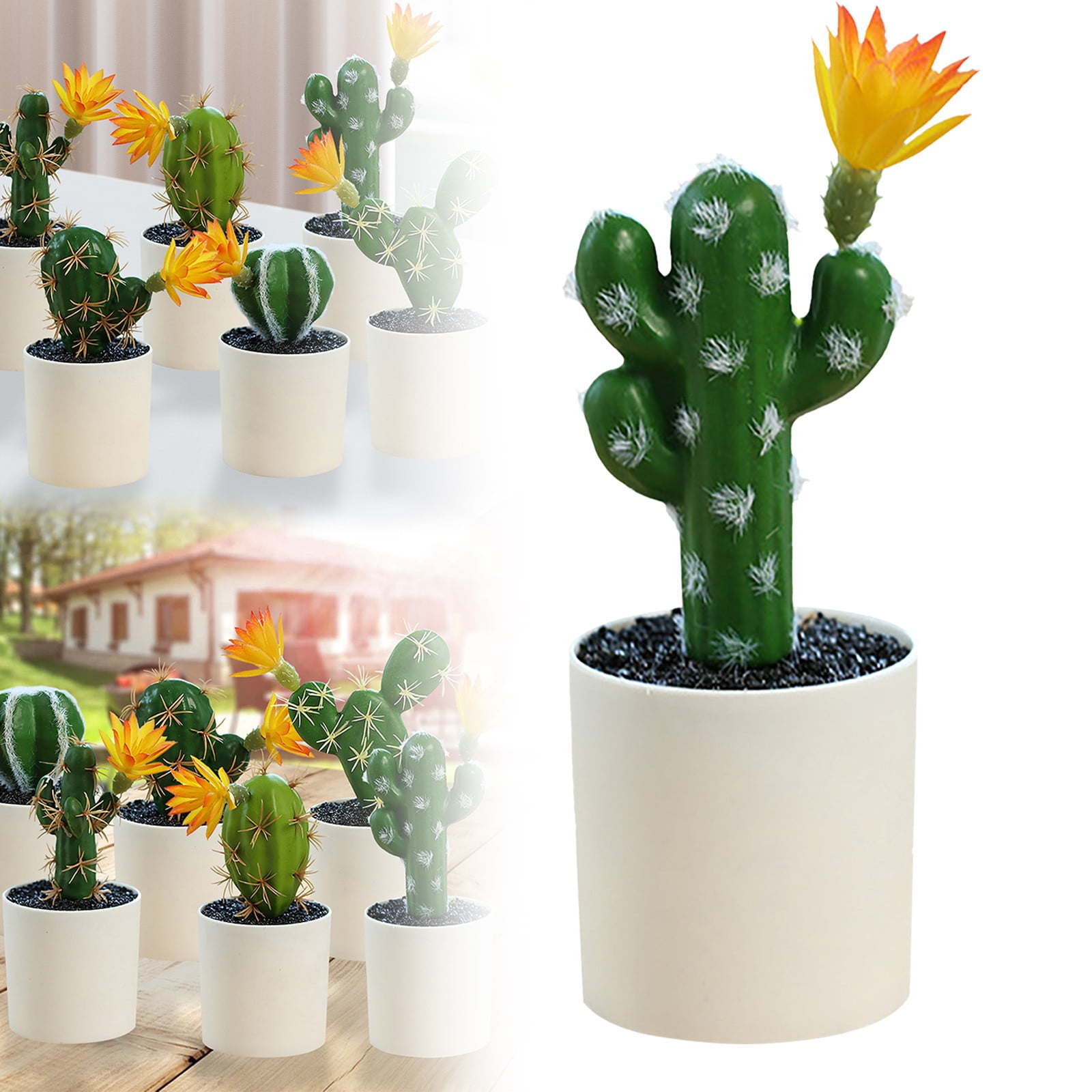 Artificial Flower Plastic Pot Artificial Succulent'082721, Realistic ...