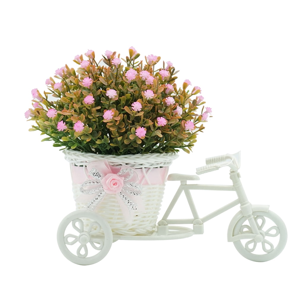 Artificial Flower Rattan Basket Tricycle Desktop Store Showcase Party ...