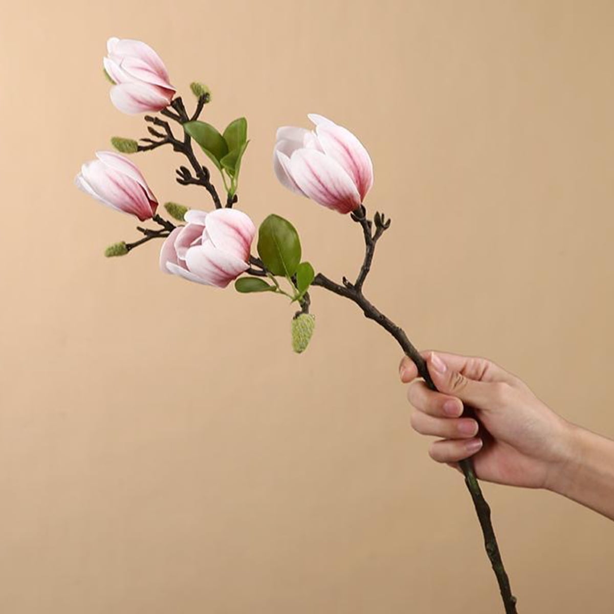 Artificial Flower Silk Magnolia Bouquet Diy Photo Props Wedding bridal ...