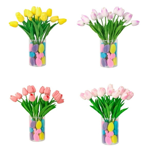 Artificial Flower Stems Bulk - Faux Floral Greenery for Crafting ...