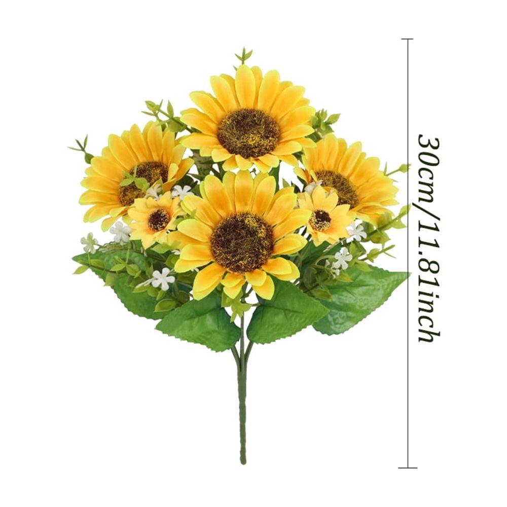 Artificial Flower Sunflower Bouquets Baby Shower Bride Holding Flowers ...