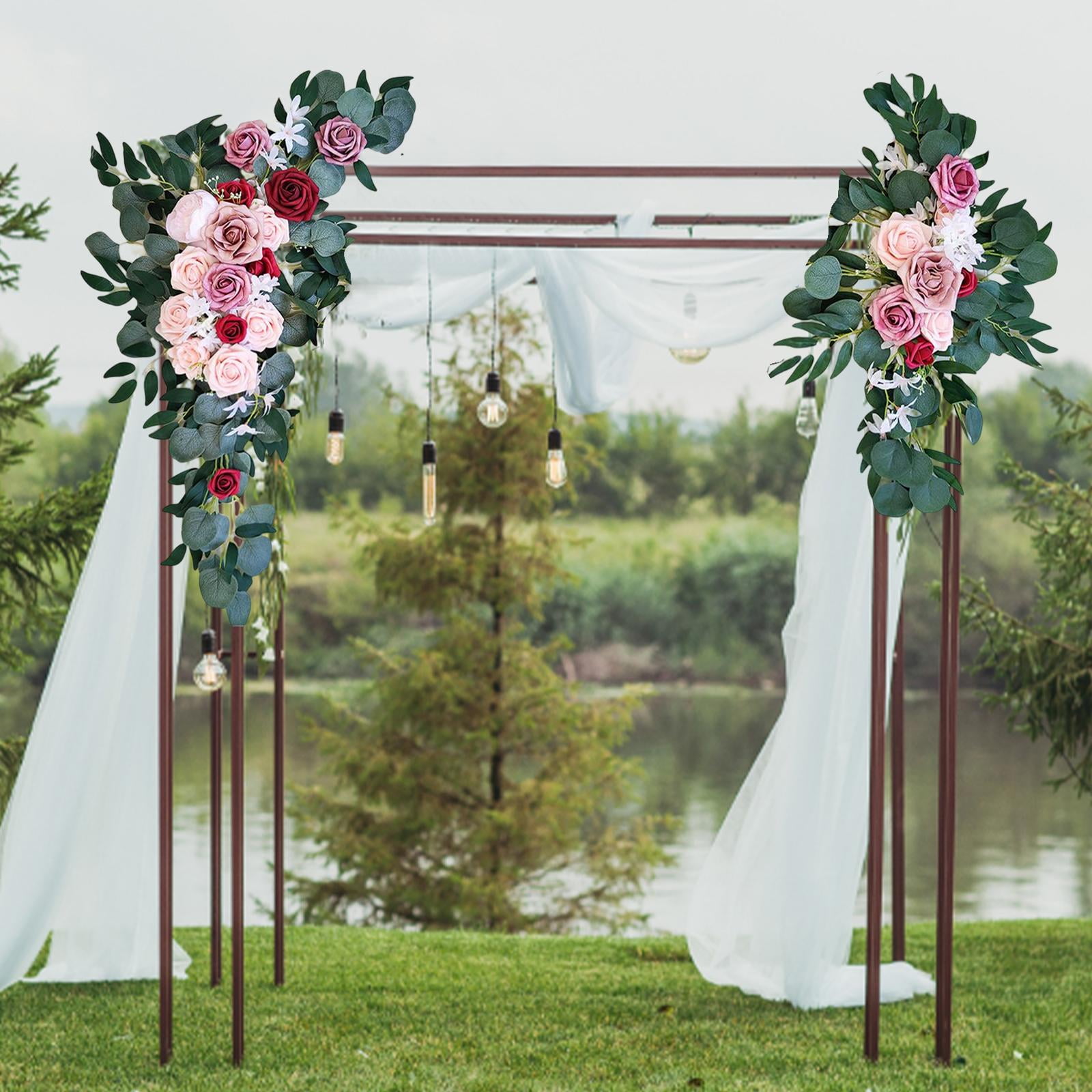 Artificial Flower Swags Wreath Silk Flower Floral Swag Backdrop Wedding ...