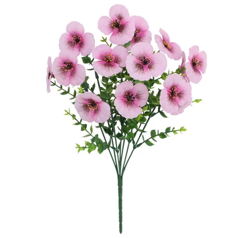 Artificial Flower Tricolor Violet Bunch Decoratio Pansy for Easter ...