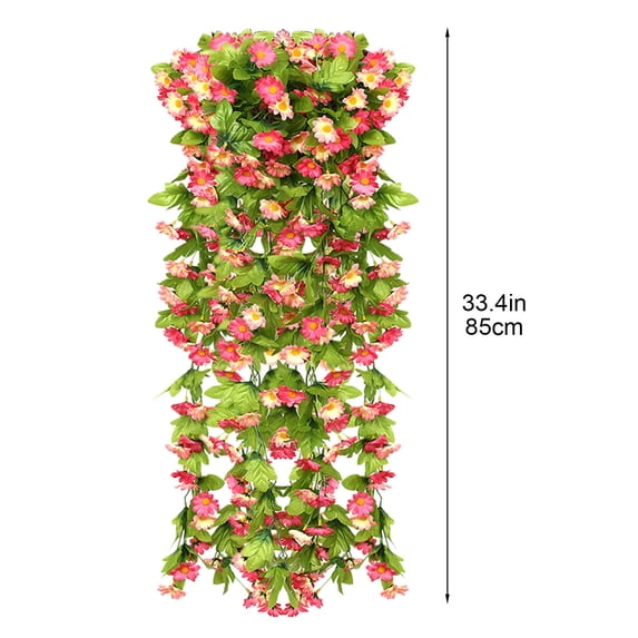 Artificial Flower Wall Decor Hanging Basket with Simulated Violet ...