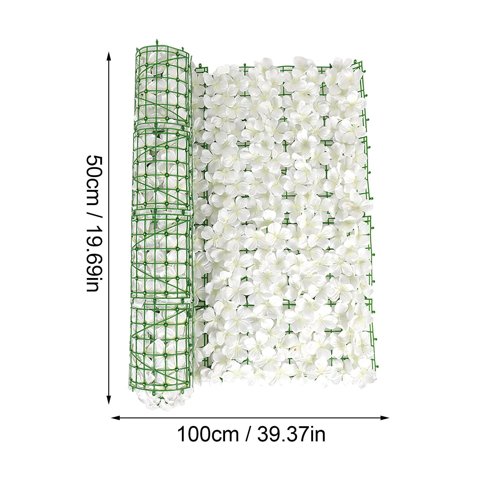 Artificial Flower Wall Panels, 118" Flower Garden Fence Vine Privacy ...