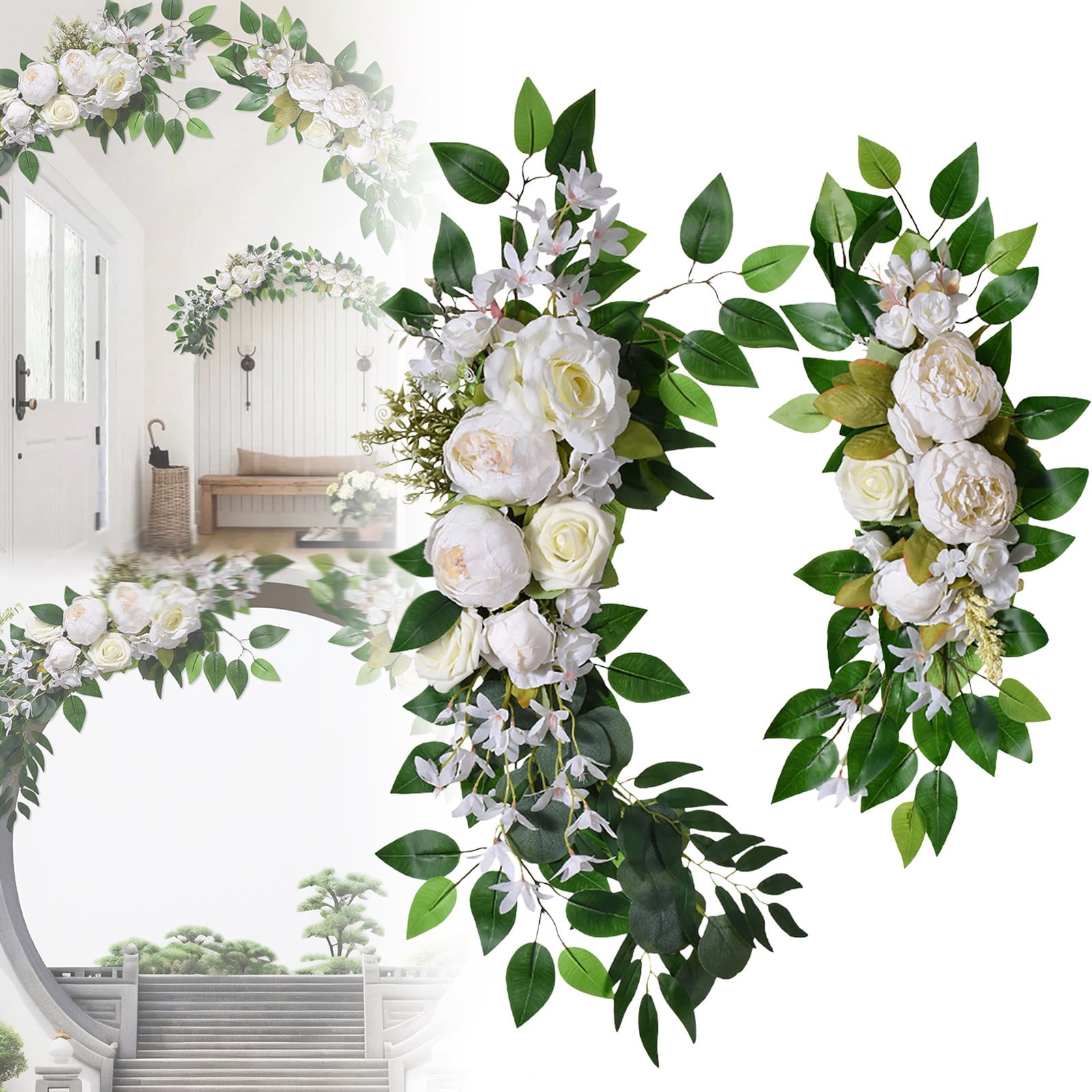 Artificial Flower Wedding Arch Decor (Faux Plant Centerpieces, Ceremony ...