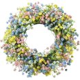 Artificial Flower Wreath Home Decor Multipurpose Round 11.81'' Garland ...