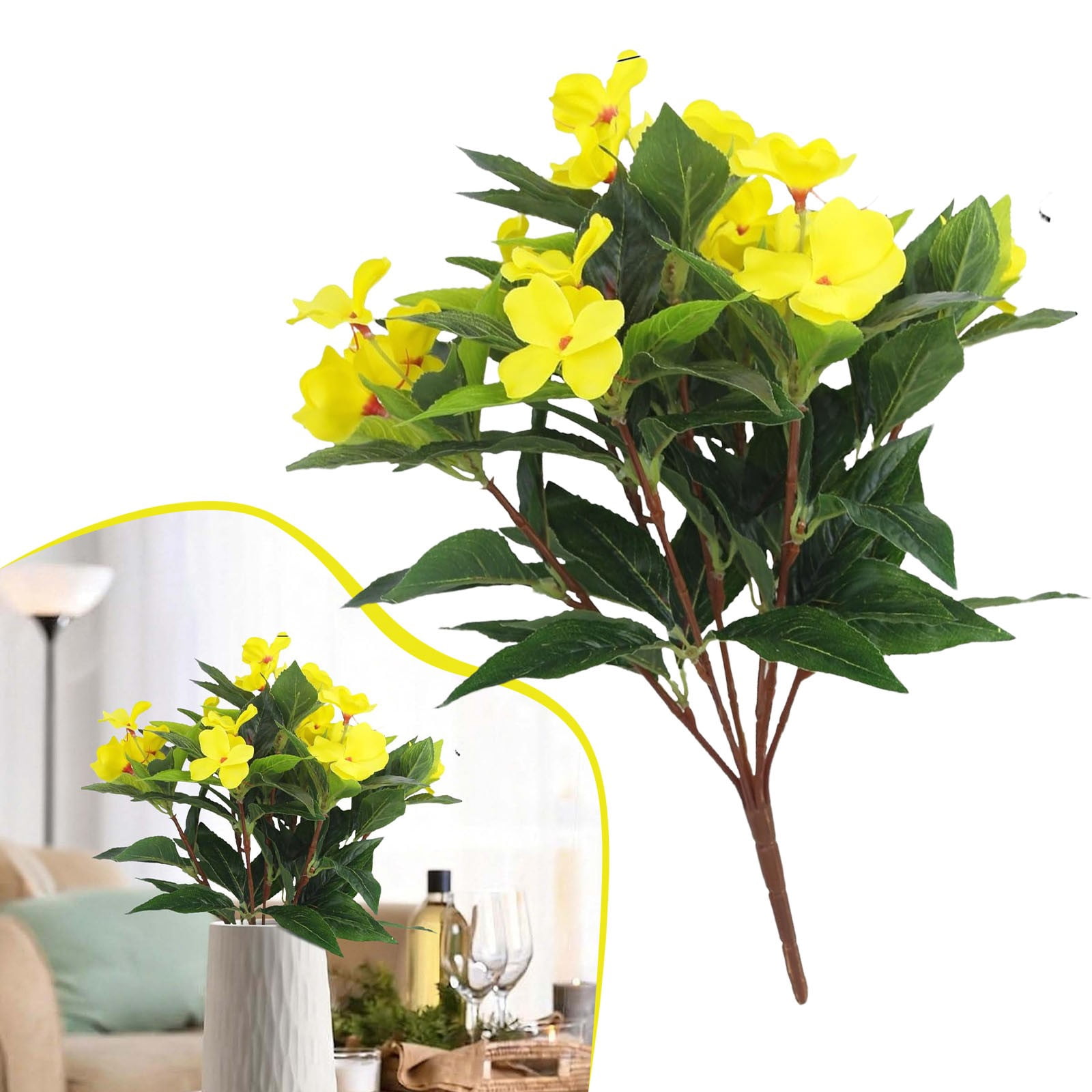 Artificial Flowers 1 Stem Immortal Multi Color Bouquet for Home Living ...