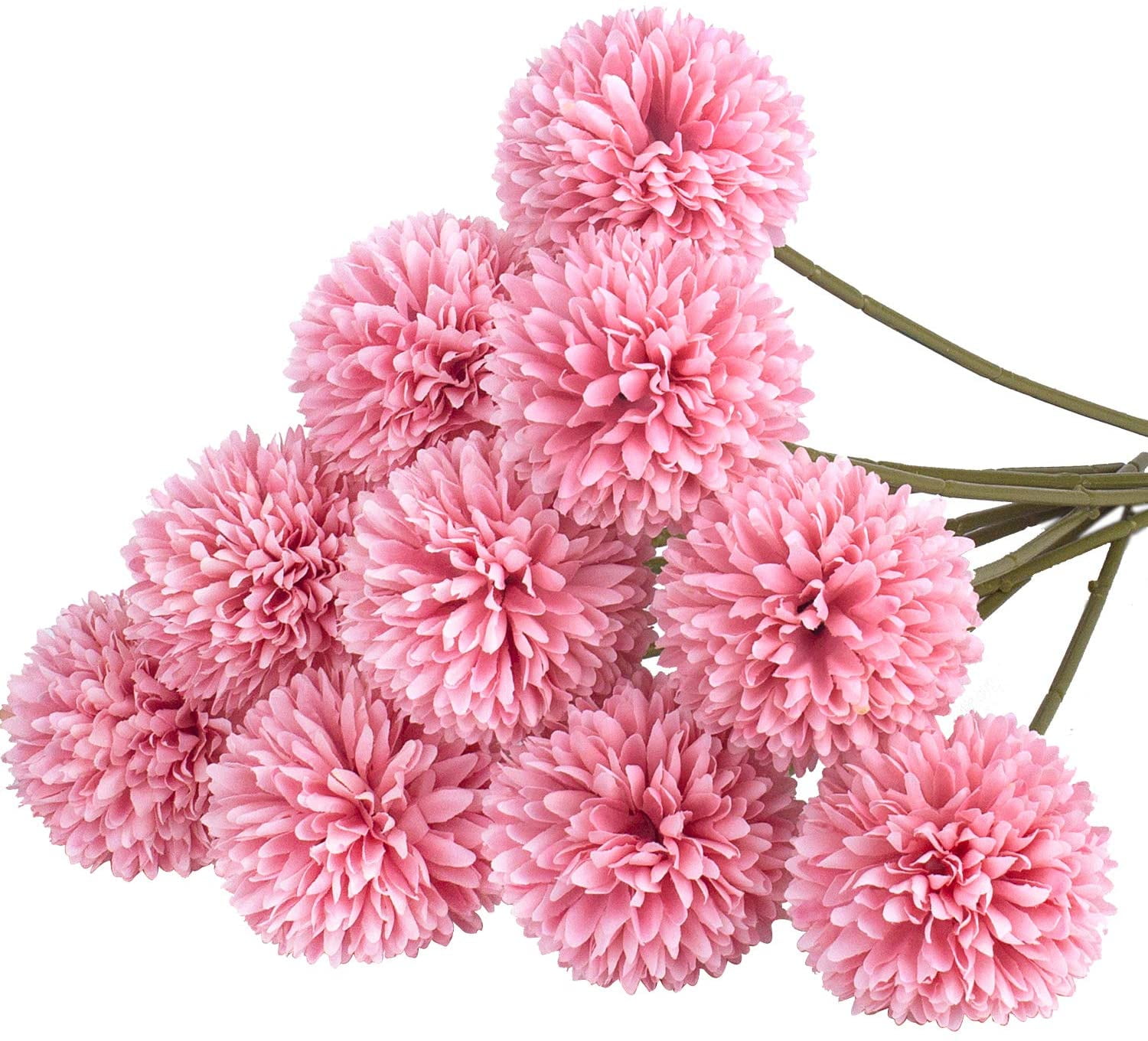 Artificial Flowers, 10 Pcs Fake Silk Hydrangea Heads Bridal Wedding ...