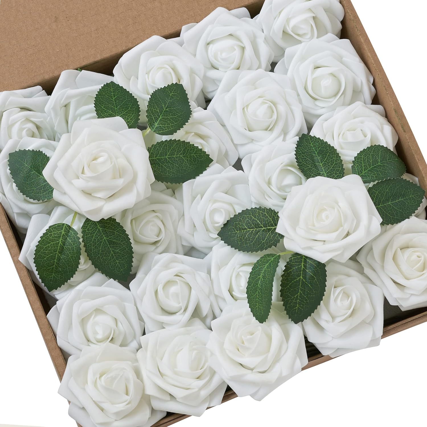 Artificial Flowers, 100pcs Artificial Rose for DIY Wedding Bouquets ...