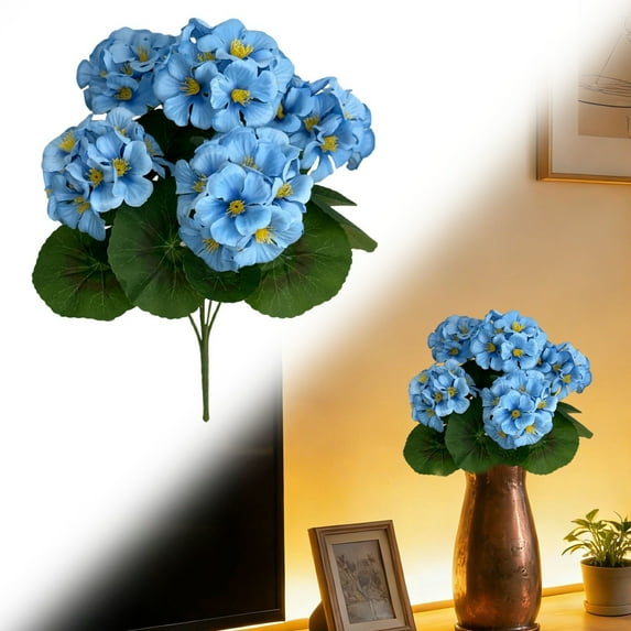 Artificial Flowers,15inch Artificial Begonia Flowers 45 Heads Begonia ...