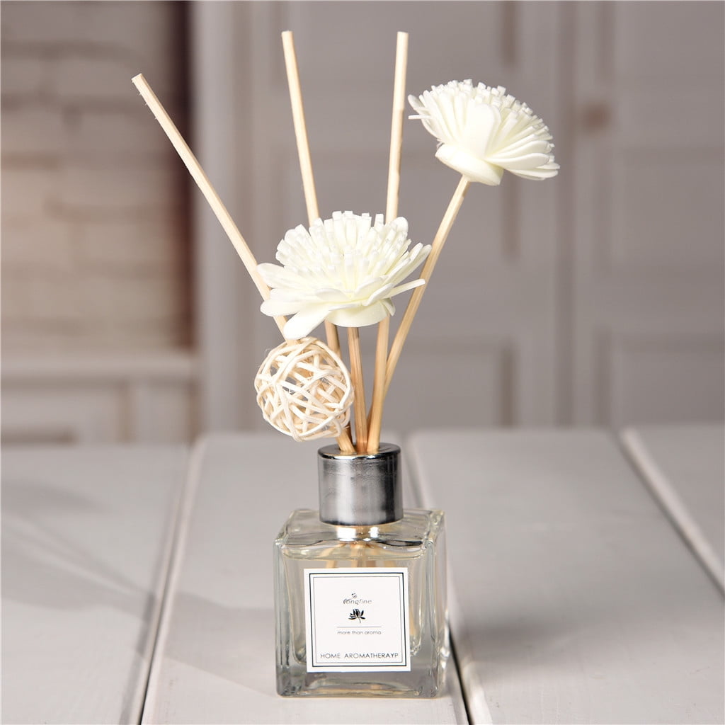 Artificial Flowers 2025!Oil Diffusers with Natural Sticks, Glass Bottle ...