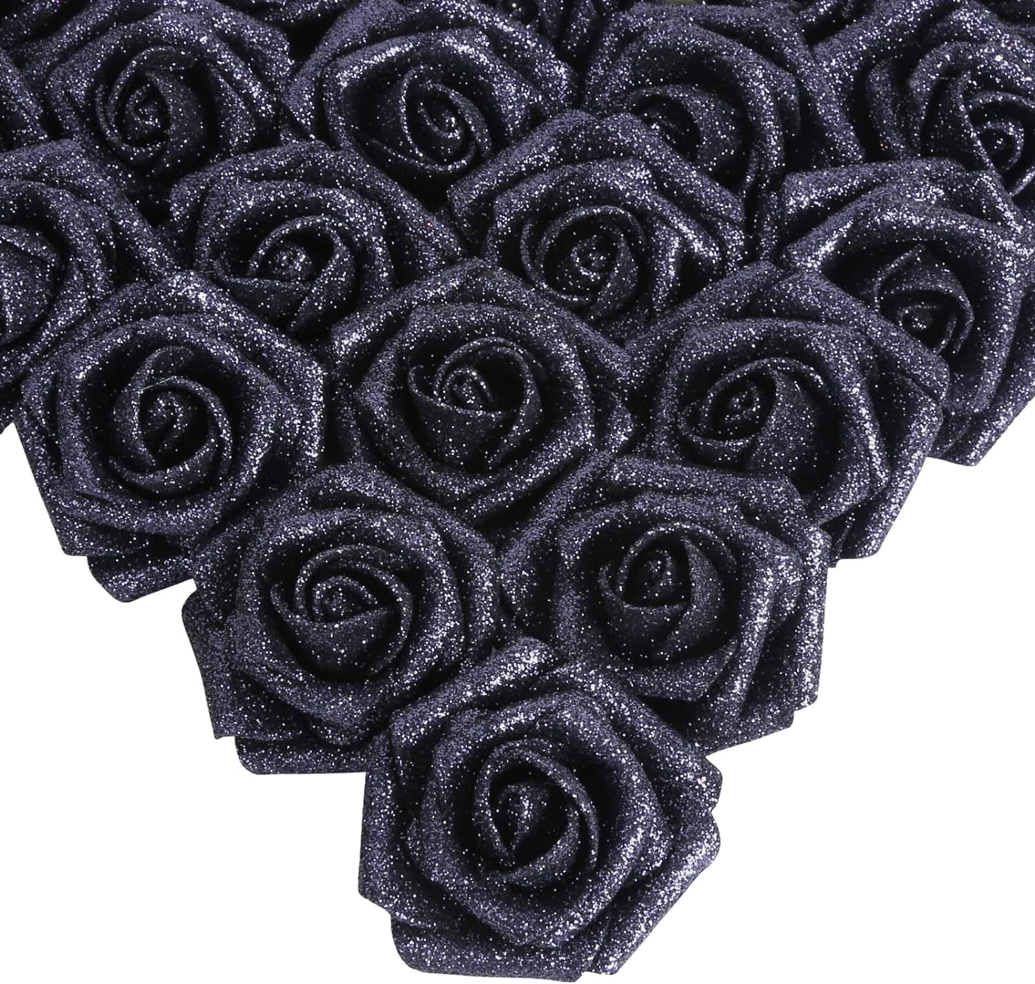 Artificial Flowers, 25pcs Foam Glitter Roses Glitter Foam Rose Foam ...