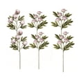 Artificial Flowers, 4-Head Pink Peony Set, Realistic 17.7-inch Long ...