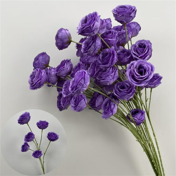 Artificial Flowers,6 Head Artificial Rose Wedding Decorations Living ...