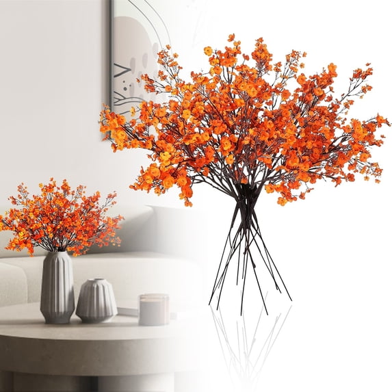 Artificial Flowers,8PCS Artificial Flowers Gypsophila Cherry & For Home ...