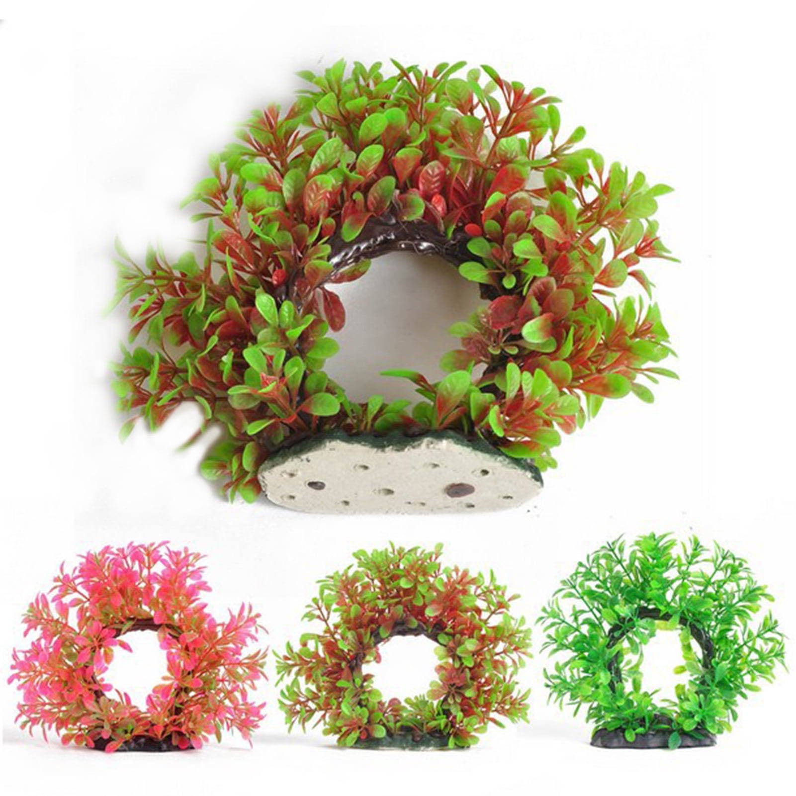 Artificial Flowers,Aquarium Arch Shape Trees Water Plants Fish Tank ...