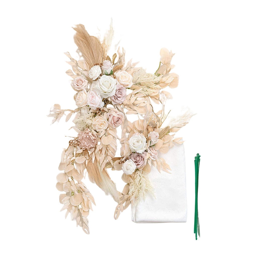 Artificial Flowers Arch Elegant Style Silk Swag Simulation Rose Green ...